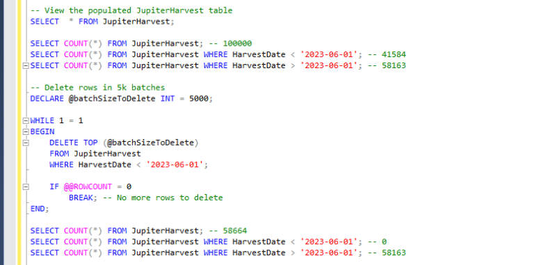 Deleting Rows in Batches in SQL Server - SQL DBA Blog