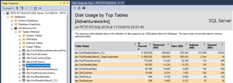 Checking Table Sizes in SQL Server - SQL DBA Blog