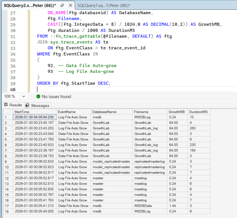 Show Database Growth Events in SQL Server - SQL DBA Blog