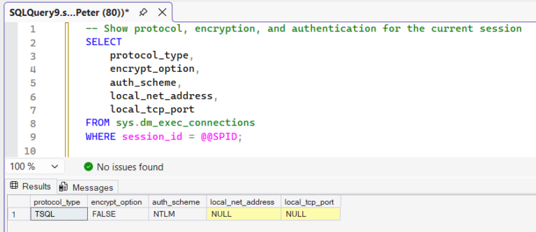 Check SQL Server Connection Encryption and Protocol - SQL DBA Blog