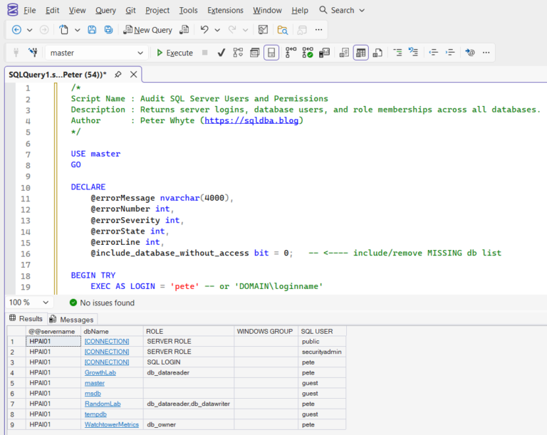 Script: SQL Server User & Permissions Audit - SQL DBA Blog