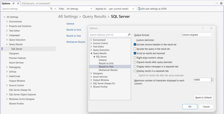 How to Increase Maximum Characters Displayed in SSMS - SQL DBA Blog